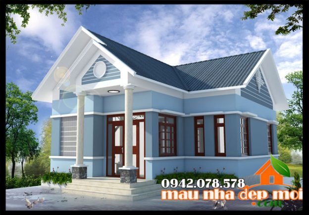 Mẫu nhà vườn 1 tầng đẹp 85m2